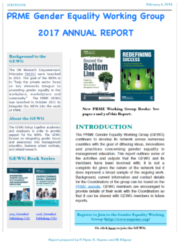 PRME Gender Equality Working Group | UNPRME